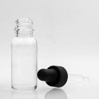 China Plastic PP 15ml Boston Glass Bottles Clear Round For Massage Oil for sale