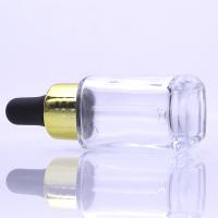 China Skin Care Serum Dropper Bottles Empty Square 20ml Clear Color for sale