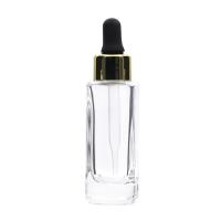 China Wholesale 35 Ml Clear Glass Serum Bottles Square Essence Bottles With Good Price S014 for sale