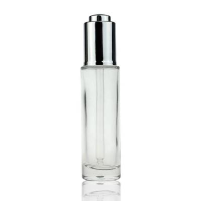 China Custom Logo 30ml / 1OZ Glass Oil Dropper Bottle For Skin Care Liquids for sale
