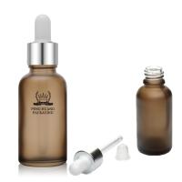 China Colored Paiting ODM Serum Dropper Bottles Glass Frosted Round Shape for sale