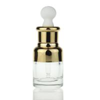 China High Quality 20 Ml Bottles Skin Care Glass Essence Cosmetic Serum Dropper Bottle Gold Cap Essential Oil Bottle S032 for sale
