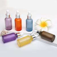 China Wholesale  20ml 50ml 100ml Frosted Glass Dropper Bottle  For Serum Essential Oil Essence Custom Design Makeup Packaging for sale