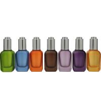 China Frosted 70-120g Serum Dropper Bottles 50ml Square Glass Bottles for sale