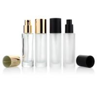 China Square 30ml Glass Foundation Bottle with Lotion Pump for Cosmetics Packaging for sale