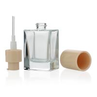 China Luxury 30ml Square Glass Foundation Bottle with Metal Screw Cap Screen Printing for sale