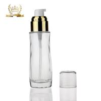 China Clear Glass 50ml Cosmetic Lotion Pump Bottle high end atmosphere for sale