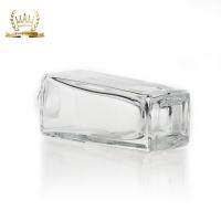 China Fancy Transparent 35ml Cosmetic Empty Square Glass Foundation Powder Bottle for sale