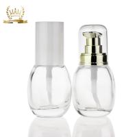 China High Quality 30ml Clear Glass Lotion Bottle Liquid Foundation Bottle for sale