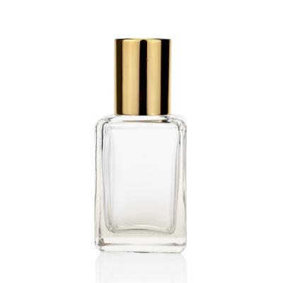China Clear Cosmetic Packaging 30ml Square Foundation Lotion Glass Bottle F133 for sale