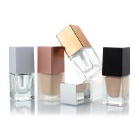 China 30ml Luxury Liquid Foundation Glass Bottle with Pump for Cosmetics Packaging for sale