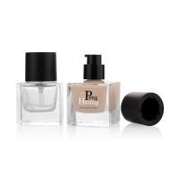 China Empty 15ml 30ml Airless Foundation Bottle Clear Frosted With Pump for sale