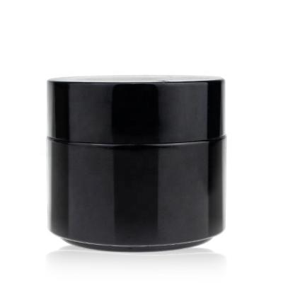 China Empty Screw Cap 100g Cream Glass Jars Silk Screen Frosted Painting Treatment for sale