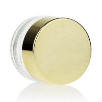 China 3ml 15ml 20ml Cosmetic Cream Jar Glass Clear With Gold Lids for sale