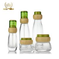 China Bamboo Lid 20ml-120ml Cosmetic Bottle Packaging For Skin Care Products for sale