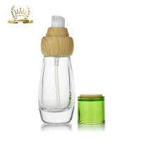 China Bamboo Lid 20ml-120ml Cosmetic Bottle Packaging For Skin Care Products for sale