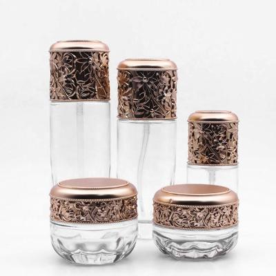 China Transparent 40ml-120ml Cream Jars Cosmetic Packaging Containers 30g 50g for sale