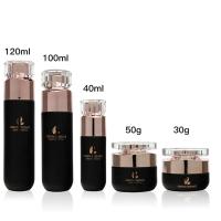 China Black 40ml-120ml Cosmetic Packaging Set For Skin Care Cream Lotion for sale