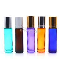 China Empty 5g Glass Roll On Bottles 5ml Essential Oil Roller Bottles With Plastic Cap for sale