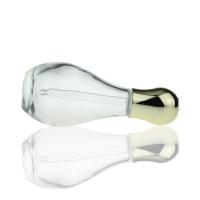 China 60ml Serum Dropper Bottles Unique Shape Glass Bottle For Serum With Gold Cap for sale