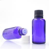 China 1oz 30ml Blue Glass Dropper Bottle for Essential Oils Customizable 5ml to 100ml for sale
