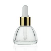 China 20ml Glass Fancy Serum Dropper Bottle Thick Wall For Face Care Product for sale
