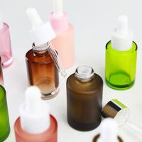China 30ml Frosted Glass Serum Dropper Bottles Essential Oil Face Cream Packaging for sale