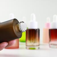 China 30ml Frosted Glass Serum Dropper Bottles Essential Oil Face Cream Packaging for sale