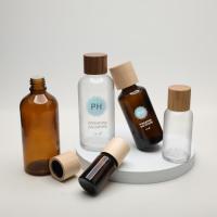 China Personal care bamboo Amber Oil Dropper Glass Bottle for sale