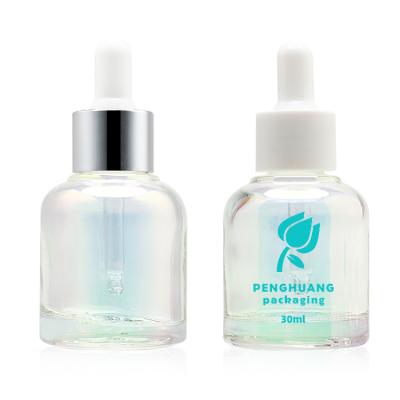 China unique design 30ml serum bottle with silver dropper for sale