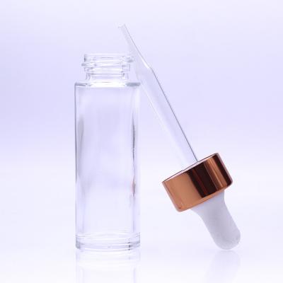 China Portable Clear Glass 15ml 0.5oz Serum Dropper Bottles for sale