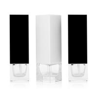 China 1.01oz Glass Foundation Bottles With Black Pump Skin Care Cosmetic Container for sale