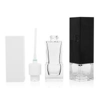 China 1.01oz Glass Foundation Bottles With Black Pump Skin Care Cosmetic Container for sale