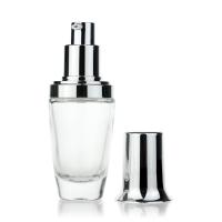 China Skin Care Packaging Cosmetic Glass Bottles 30ml With Lotion Pump for sale