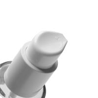 China 30ml Empty Lotion Bottle Transparent Foundation Glass Serum Lock Pump Bottle for sale
