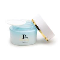 China Custom Face Cream Glass Jars Round Cosmetic Container for sale