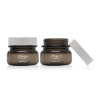 China Cosmetic Empty Jars 50g Face Cream Color Plastic Jar With Screw Cap for sale