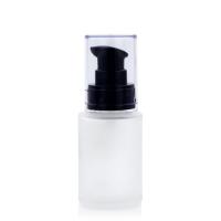 China 30ml Round Shape Glass Empty Foundation Bottle With Press Pump for sale