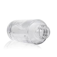 China 30ml Clear Glass Bottle with Black Screw Cap for Liquid Foundation Packaging for sale