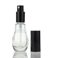 China Spray Cap Serum Glass Bottle Matte Black 30ml for sale