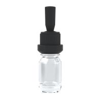 China 5ml Clear Aluminum Dropper Bottle Round Shaped for sale