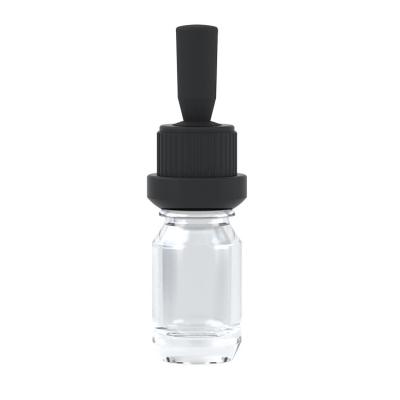 China 5ml Clear Aluminum Dropper Bottle Round Shaped for sale