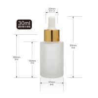 China 30ml Face Serum Glass Dropper Bottle Color Painting Frosted For Skin Care for sale