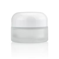 China Frosted Round Glass Face Cream Jar Hand Cream Jars 15g 20g 30g for sale