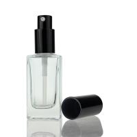 China 30ml Drop Transparent Small Square Glass Serum Bottle Process Available for sale