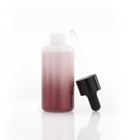 China Empty Round Gradient Lotion Serum Glass Bottle Set 30ml 50ml 100ml for sale