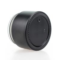 China Cosmetic Packaging Set Bamboo Color Screw Cap Black Matte Glass Jars 50g for sale