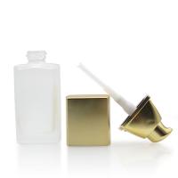 China Clear Frosted 30ml Liquid Foundation Bottles FDA Certified With Gold Cover Cap for sale