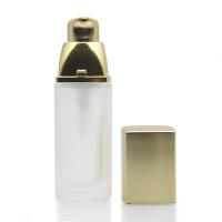 China Clear Frosted 30ml Liquid Foundation Bottles FDA Certified With Gold Cover Cap for sale