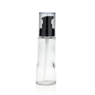 China 50ml Liquid Foundation Bottle Screen Printing With Clear Cap for sale